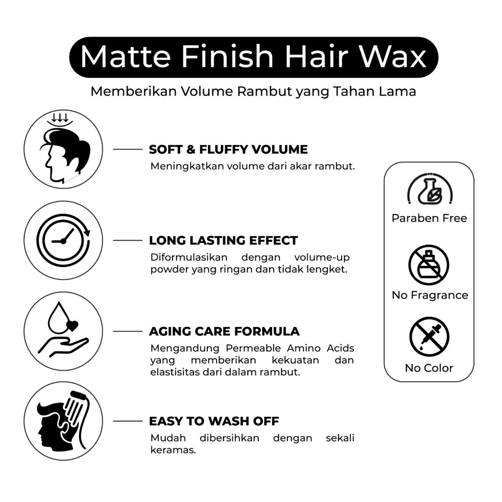 LUCIDO Men Hair Wax Volume & Hard (Level 3) - POPS Shop